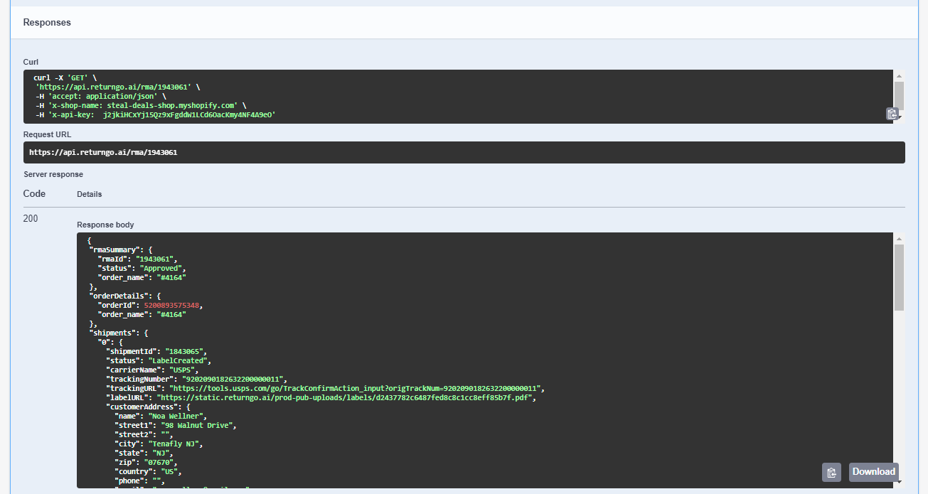 ReturnGO API Overview